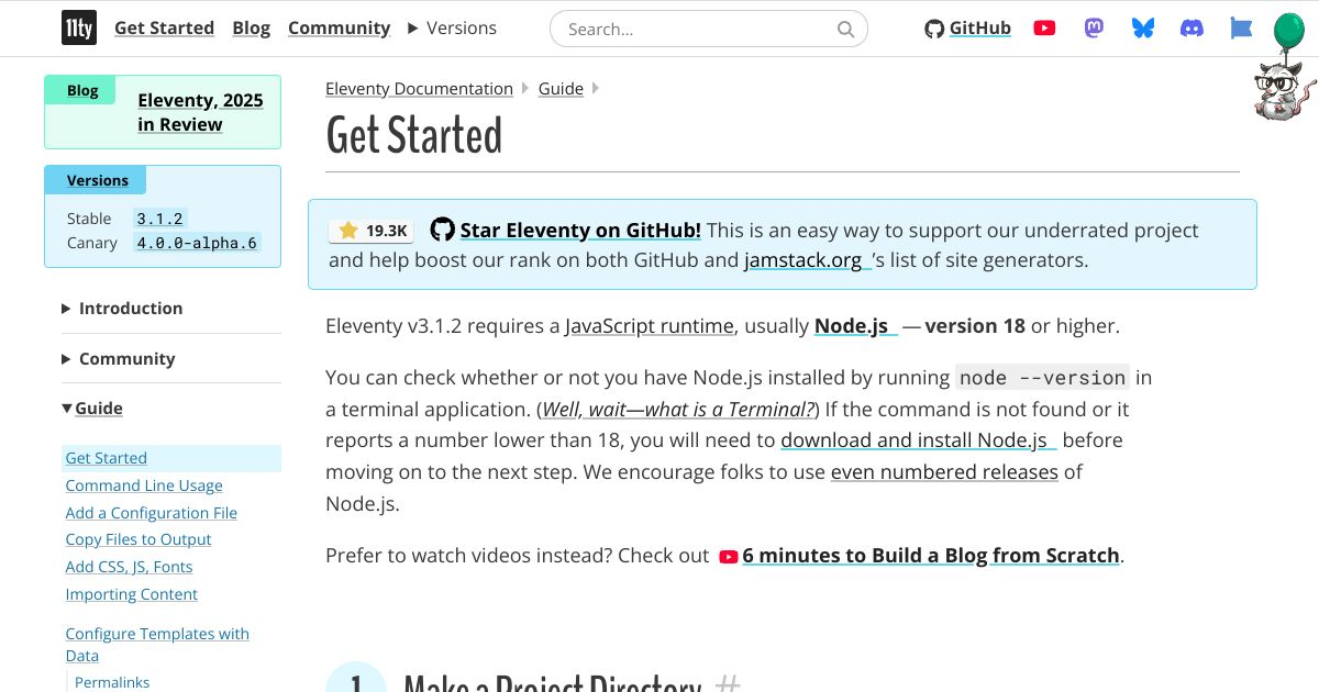 Getting Started — Eleventy
