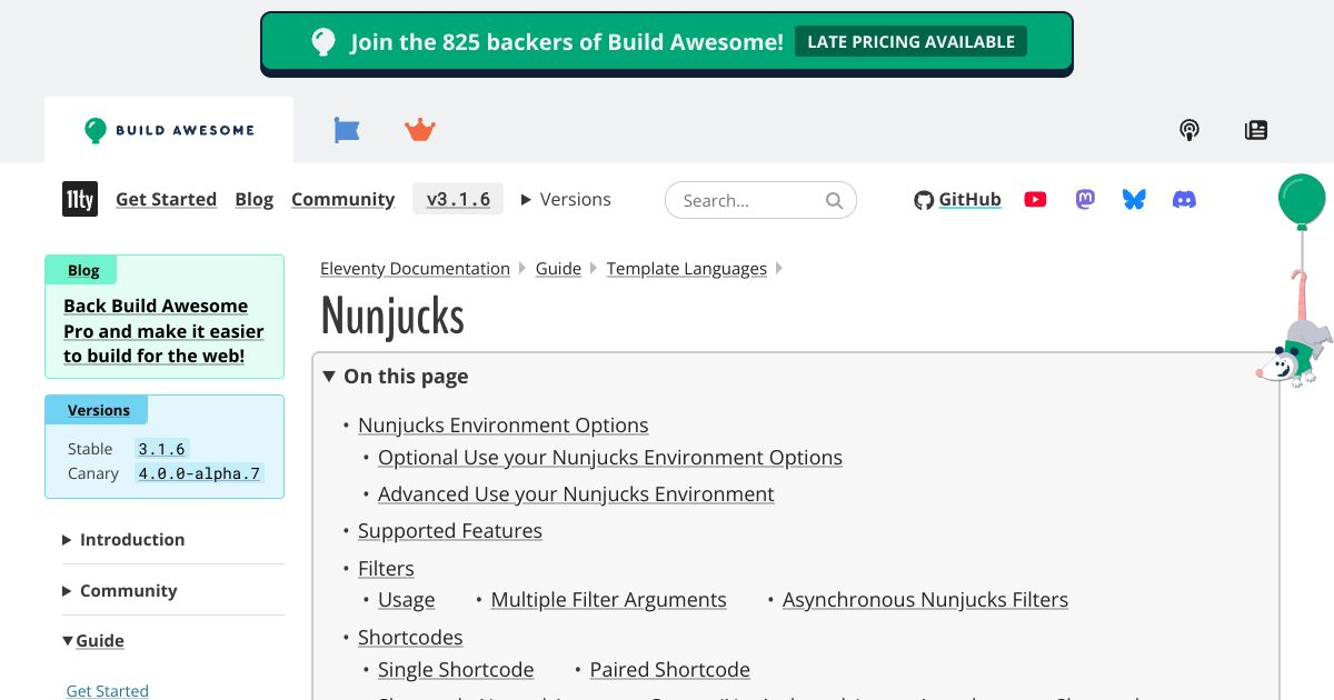 Nunjucks — Eleventy