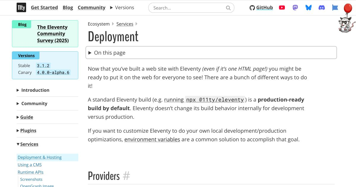 Deployment — Eleventy